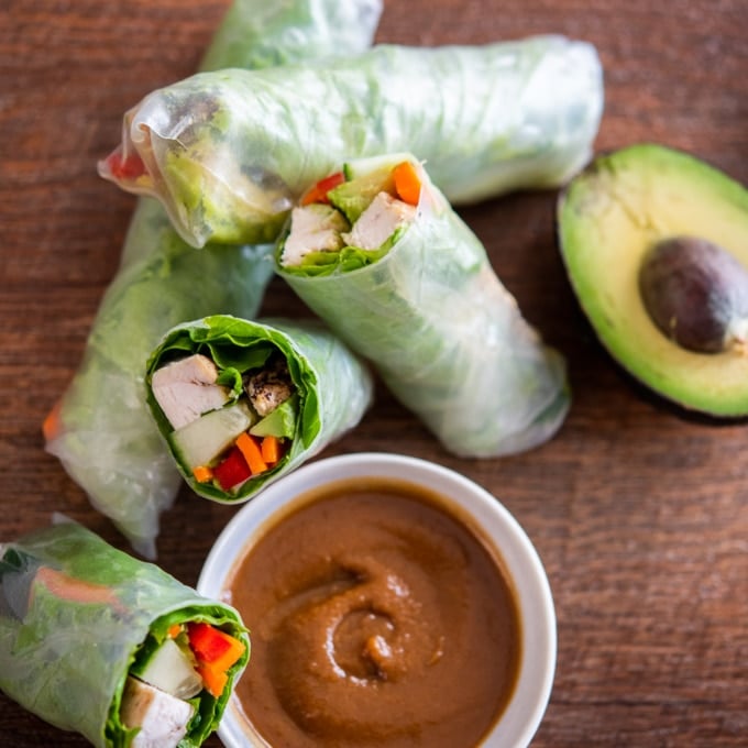 Chicken Avocado Spring Rolls Recipe or Turkey | Best Recipe Box