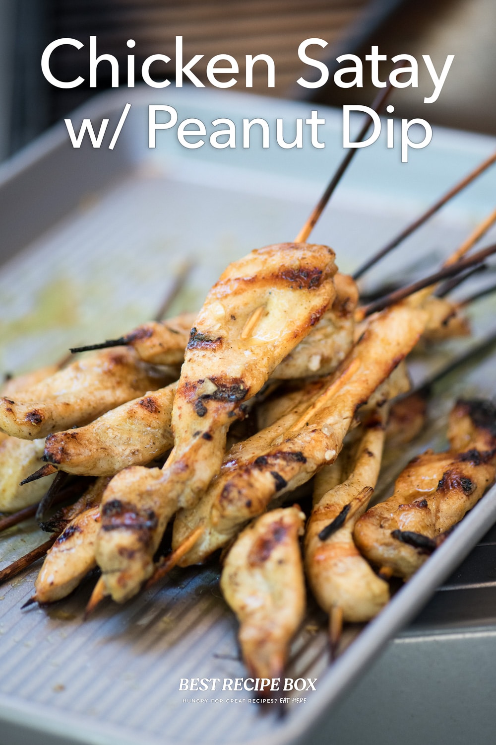 Asian Chicken Satay Skewers with Peanut Dip | Best Recipe Box