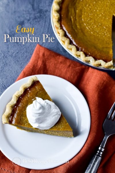 Easy Pumpkin Pie Recipe QUICK for Thanksgiving | Best Recipe Box