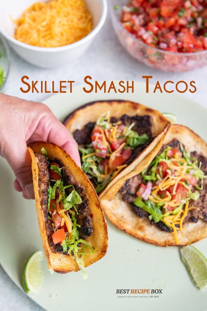 Skillet Smash Tacos Recipe Viral Tik Tok Food Trend DELISH!