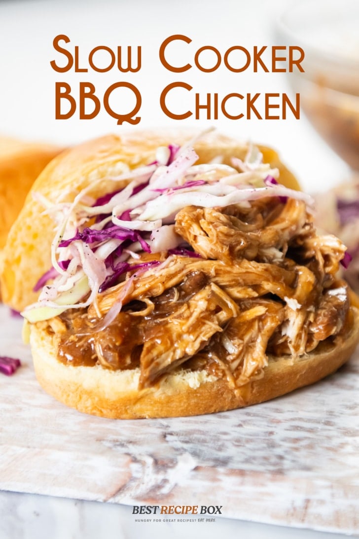 Slow Cooker BBQ Chicken EASY Crock Pot Barbecue Chicken